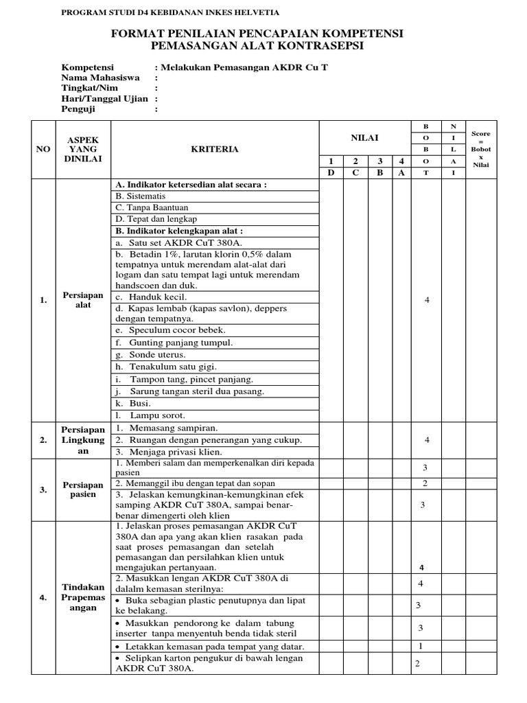 Pemasangan Dan Pencabutan Iud Fix | PDF