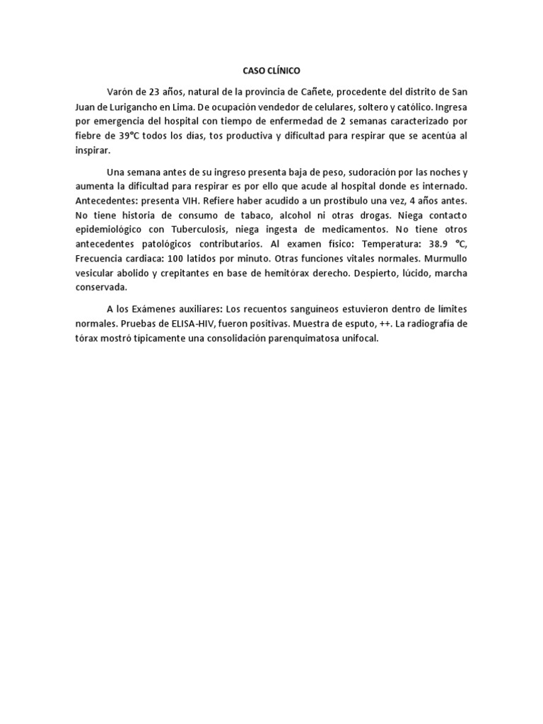 CASO CL - NICO de TBC | PDF