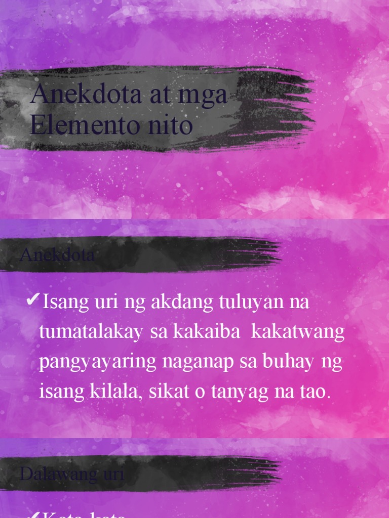 Anekdota at Mga Elemento Nito | PDF