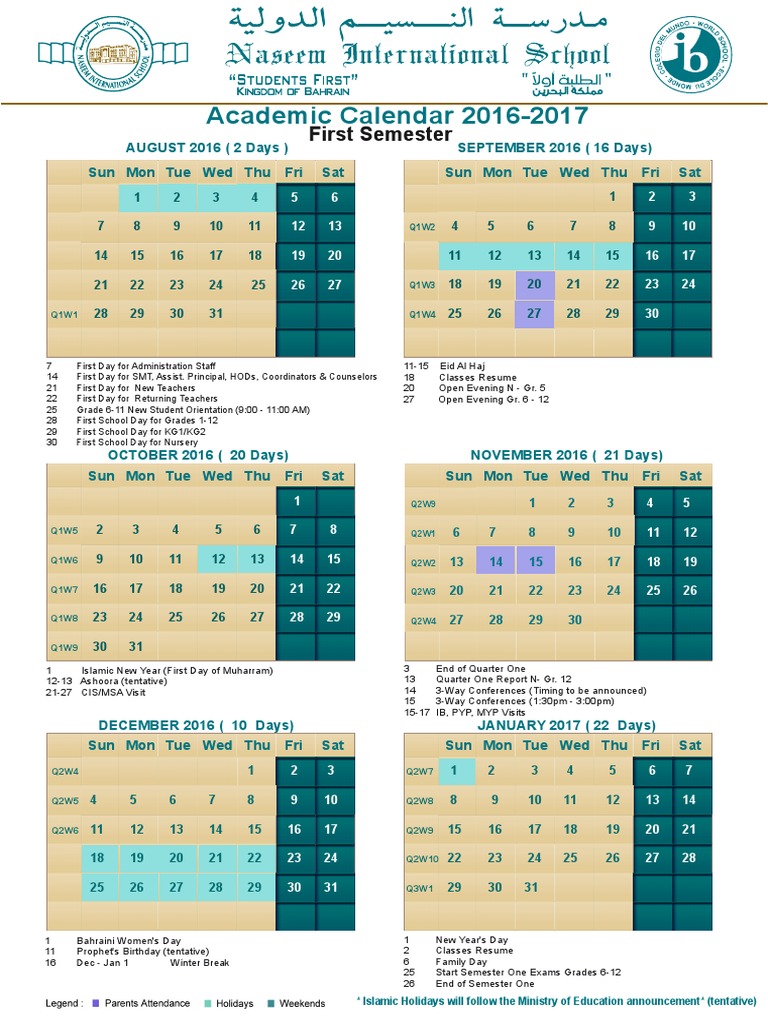 Academic Calendar 2016-2017: A Comprehensive Schedule of Key Dates for ...