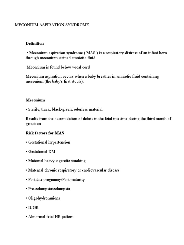 Meconium Aspiration Care Plan _ Nursing Care Plan For Meconium ...