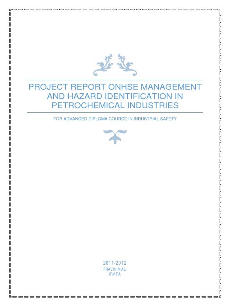 Project Report On Hse Management and Haz | PDF | Personal Protective ...