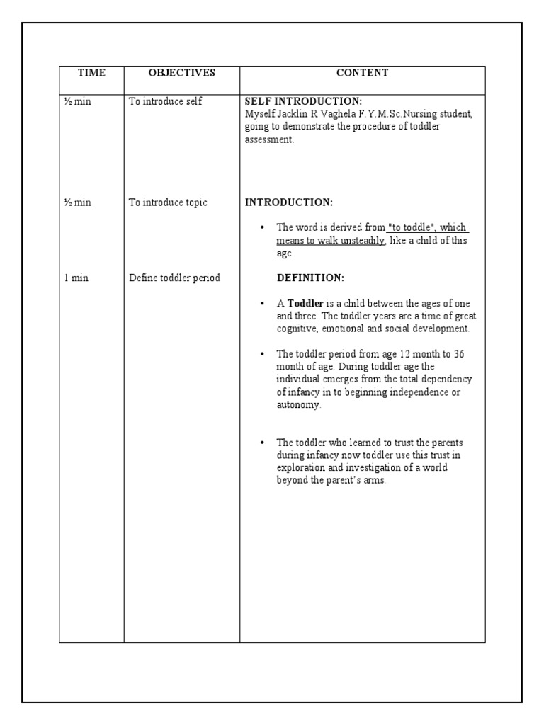 Toddler Assessment: A Step-by-Step Guide | PDF | Toddler | Lesson Plan
