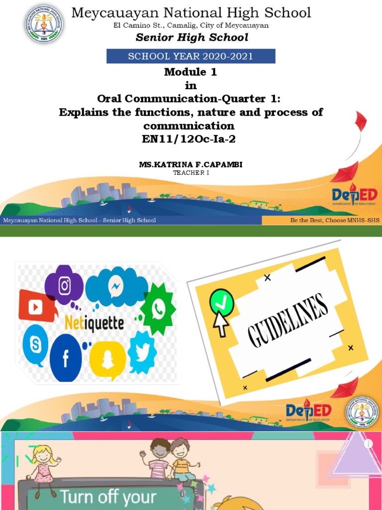 Oral Communication Module 1 Overview | PDF | Communication | Cognition
