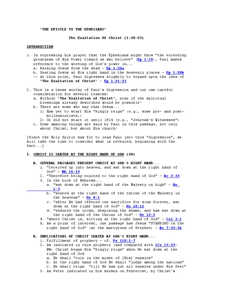 Ephesians CH 1 Pt1 | PDF | Jesus | Paul The Apostle