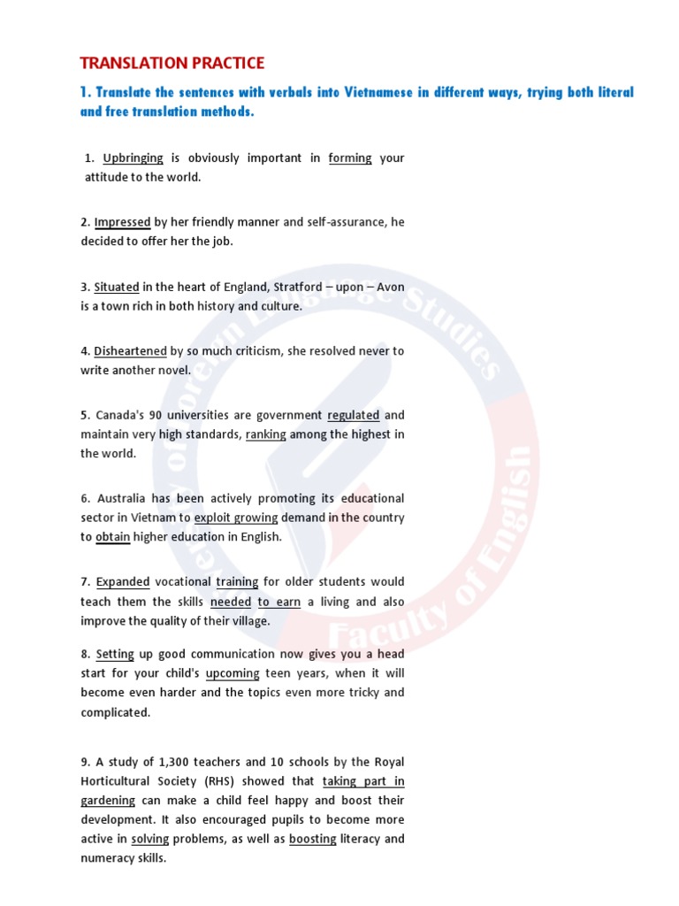 Developing Translation Skills Through Practice With Educational Texts ...