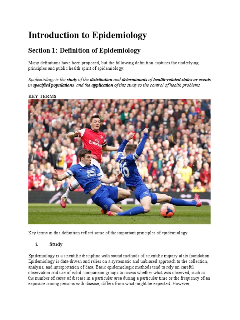 1-Introduction To Epidemiology | PDF | Epidemiology | Infant Mortality