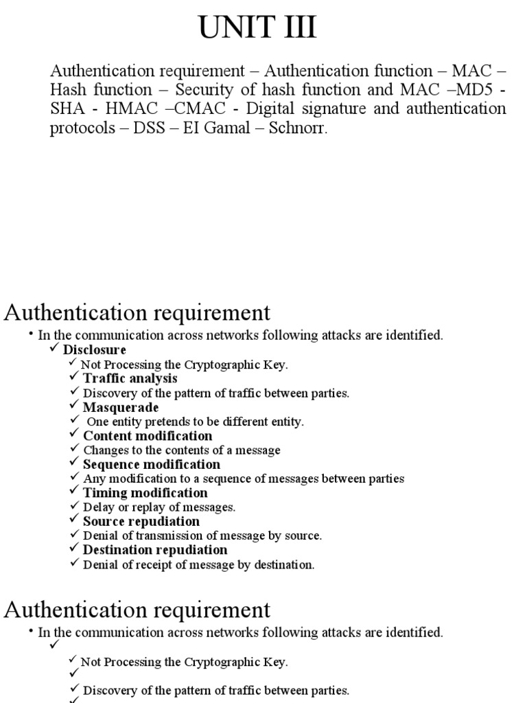 Unit Iii | PDF | Cryptography | Error Detection And Correction