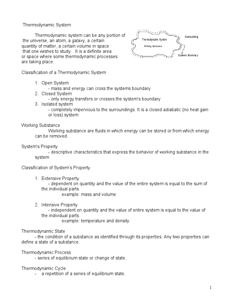 Thermodynamic System | PDF | Thermodynamics | Chemistry