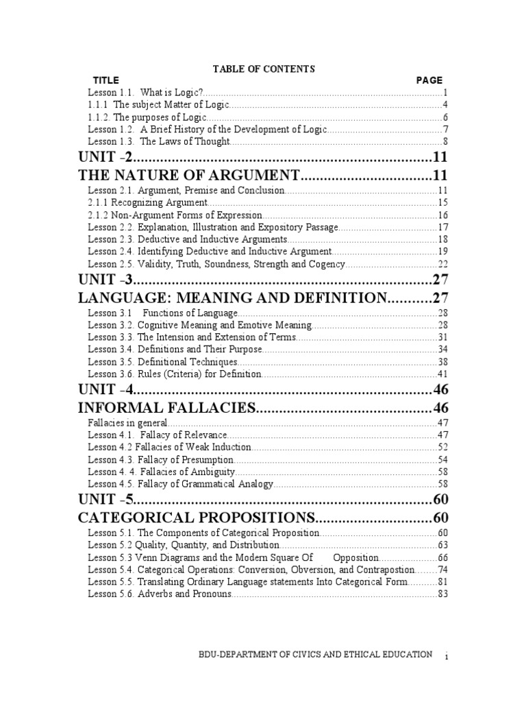 Body of Logic Module 2 | PDF | Argument | Logic