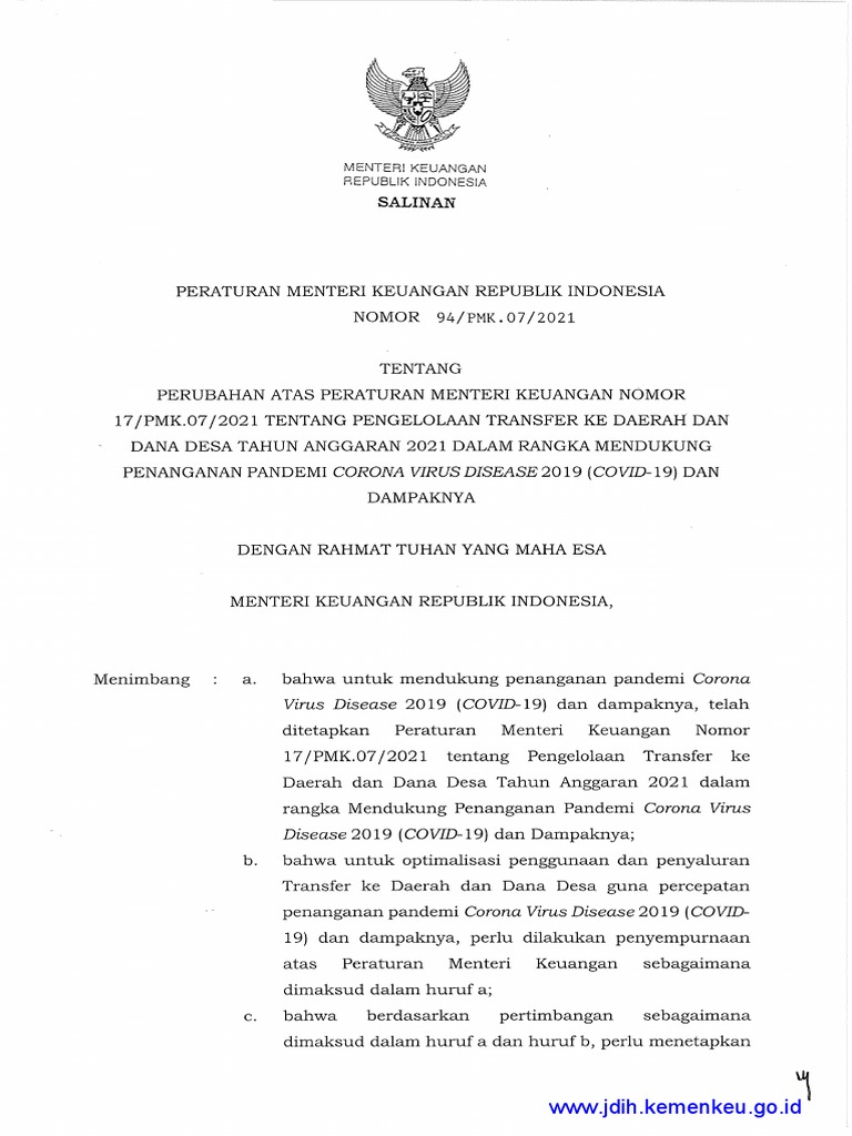 94 PMK.07 2021 | PDF