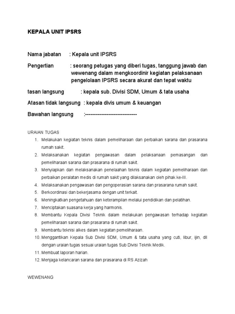 Uraian Tugas Ipsrs | PDF