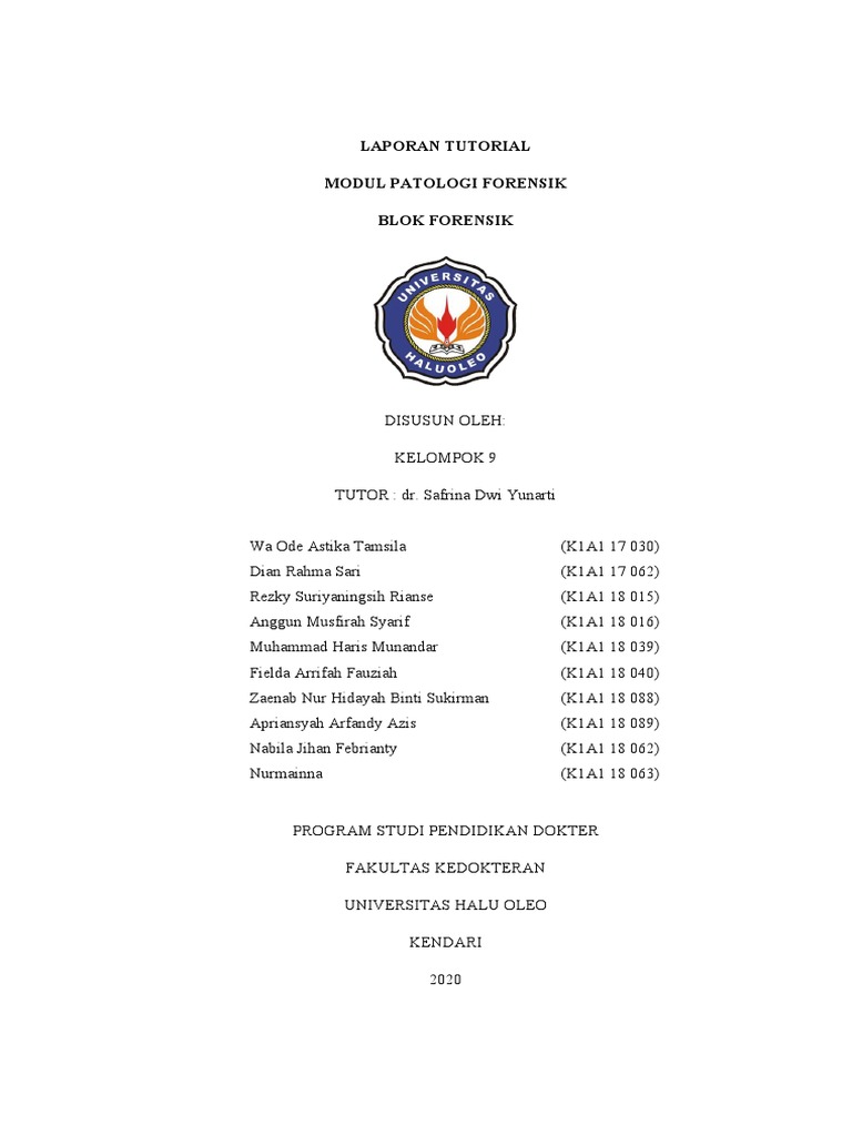 Laporan Tutorial Modul 1 Blok Forensik Kelompok 9 | PDF