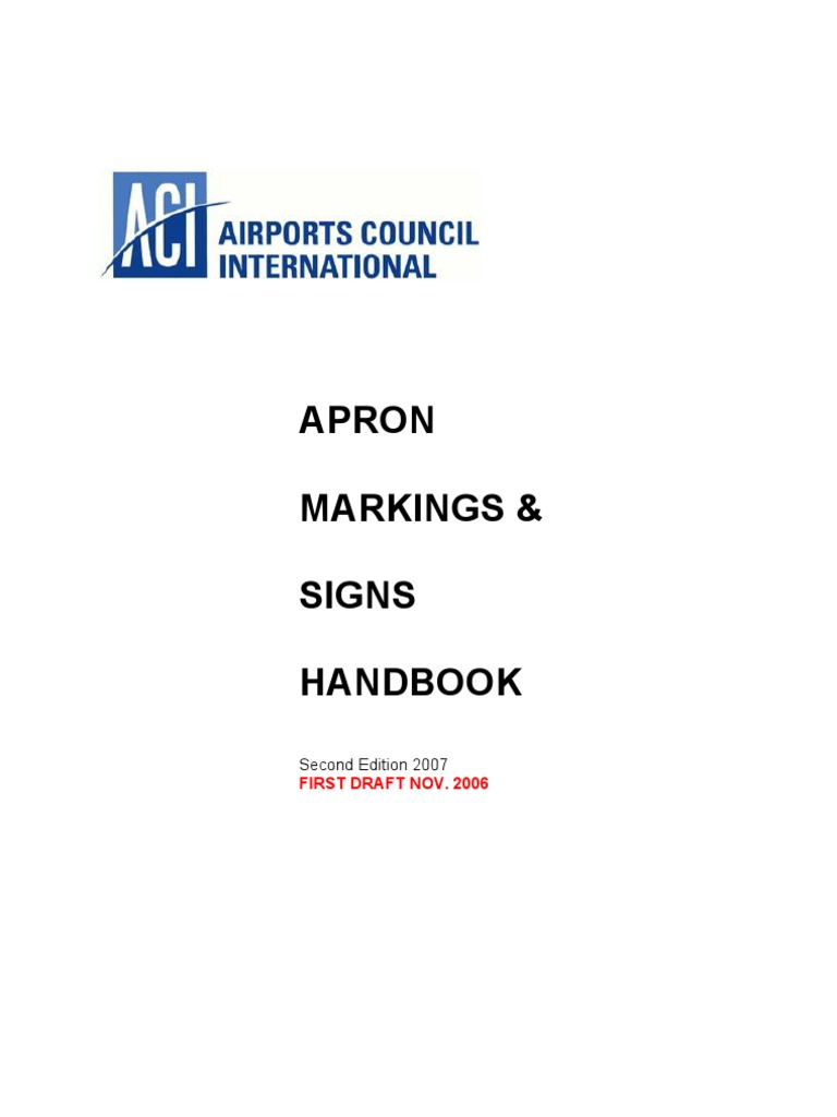 Apron Markings and Signs Handbook | PDF | Airport | Air Traffic Control