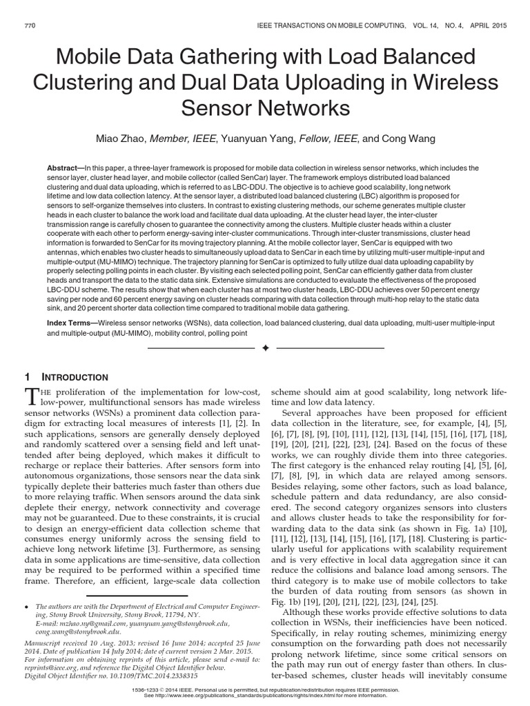 Mobile Data Gathering With Load Balanced Clustering And Dual Data Uploading In Wireless Sensor
