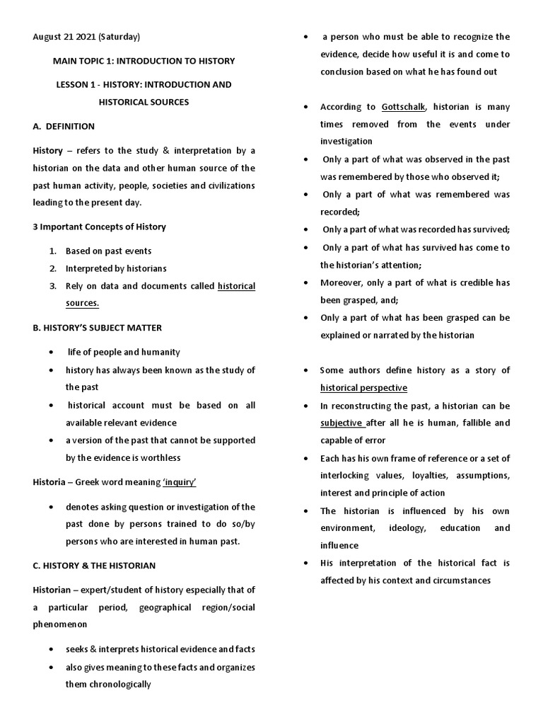 RPH Module 1 3 Notes | PDF | Primary Sources