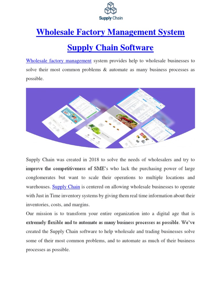 Wholesale Management System Overview | PDF | Inventory | Point Of Sale