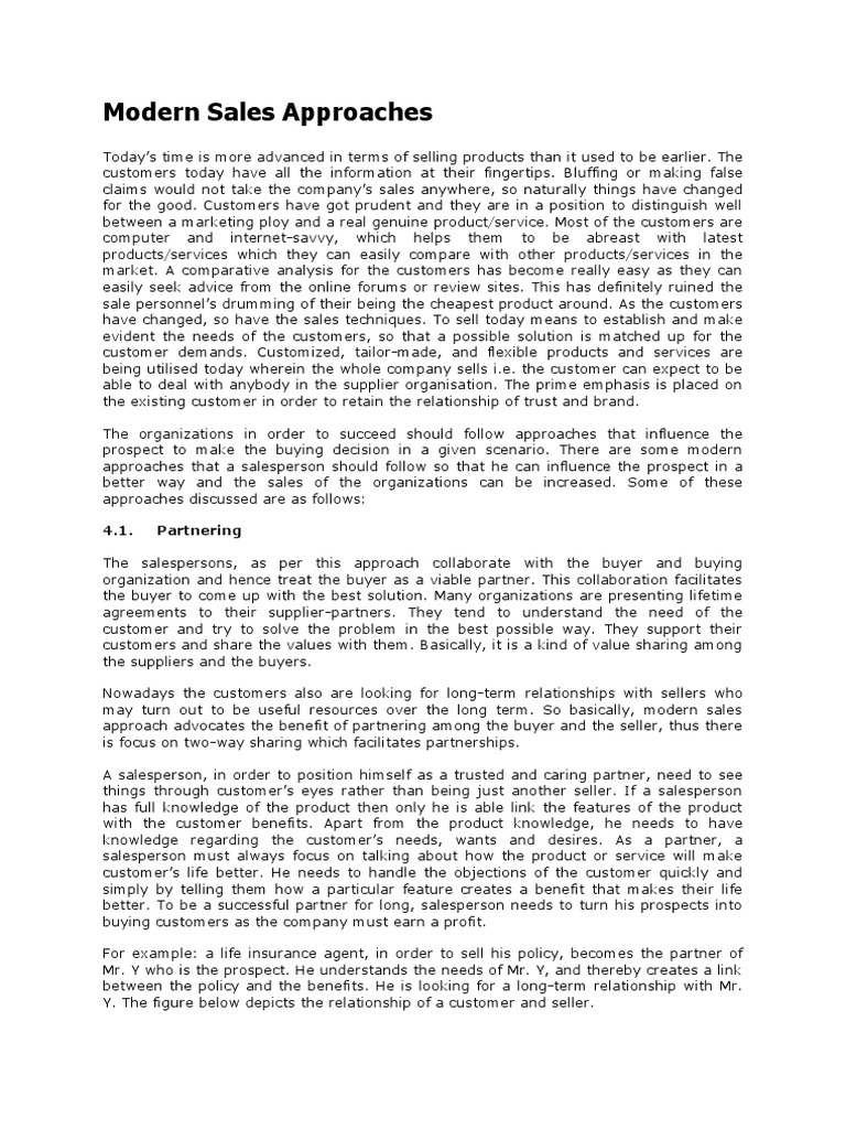 Modern Sales Approaches | PDF | Sales | Customer