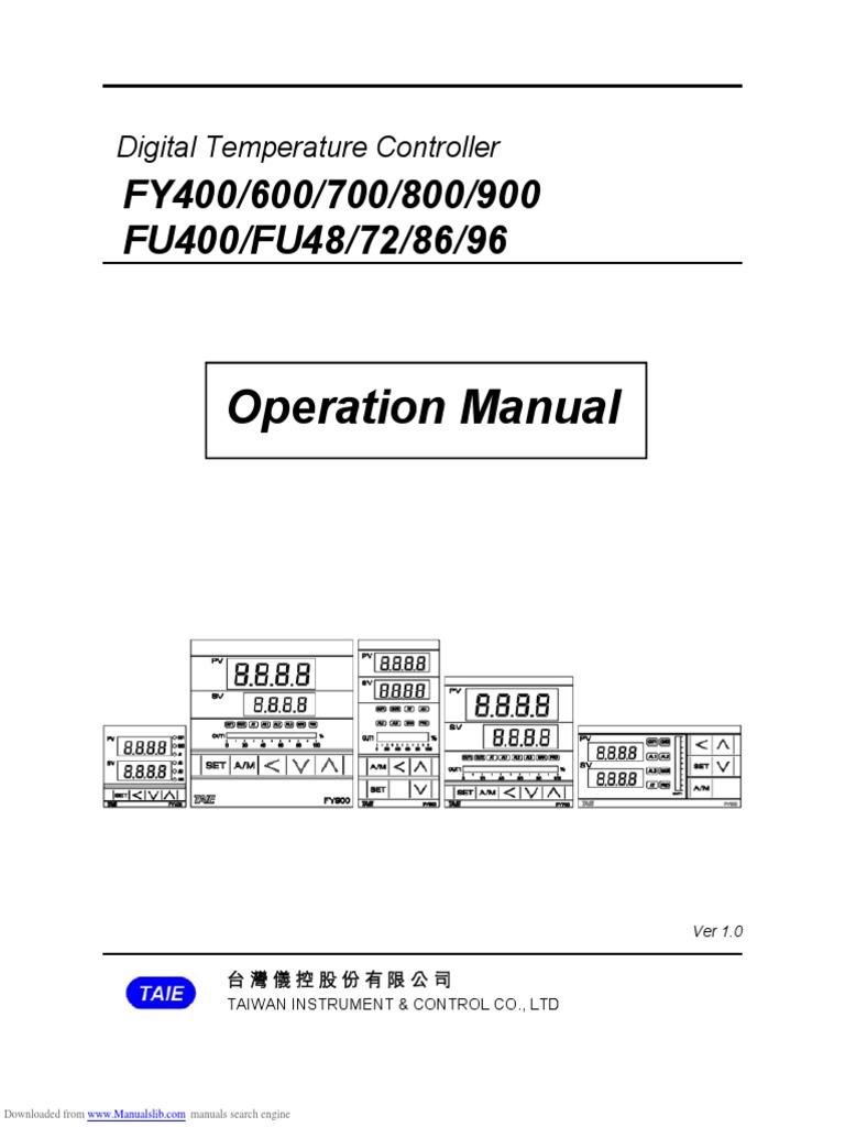Operation Manual: FY400/600/700/800/900 FU400/FU48/72/86/96 | PDF ...