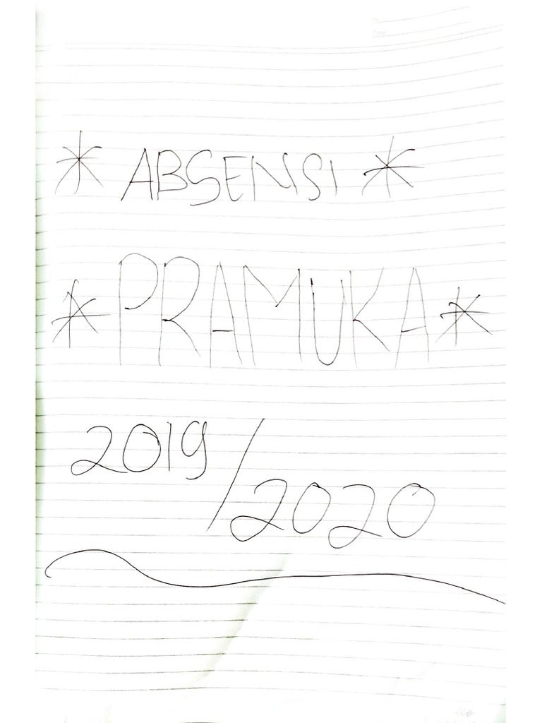 Absen Pramuka Regu Putra Dan Putri | PDF
