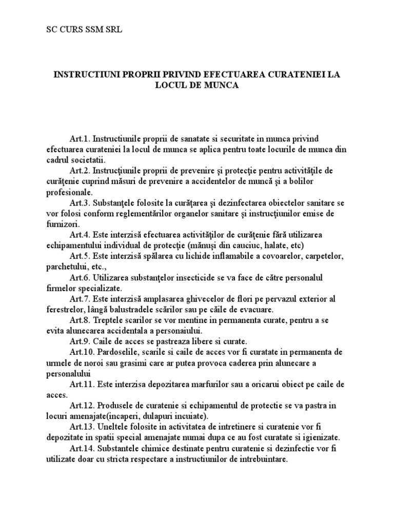 IP Curatenie | PDF