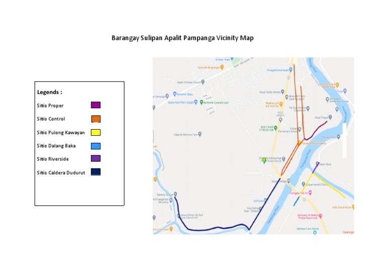 Sulipan Apalit Vicinity Map | PDF