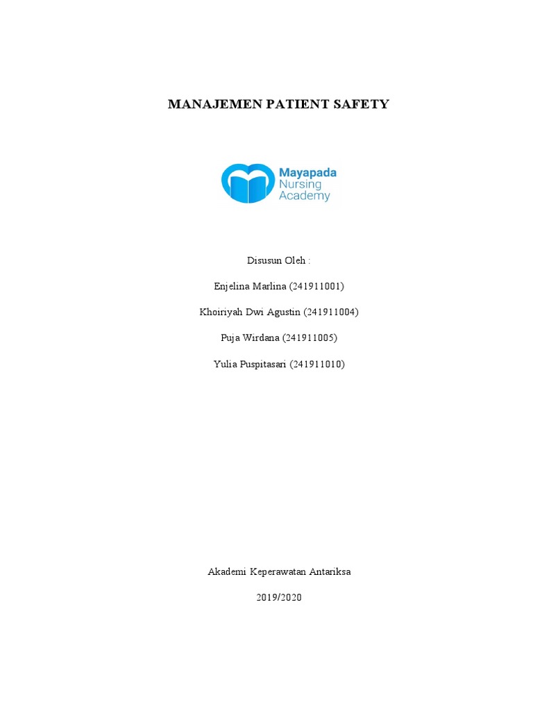 MANAJEMEN PATIENT SAFETY (Time Out Operasi) | PDF