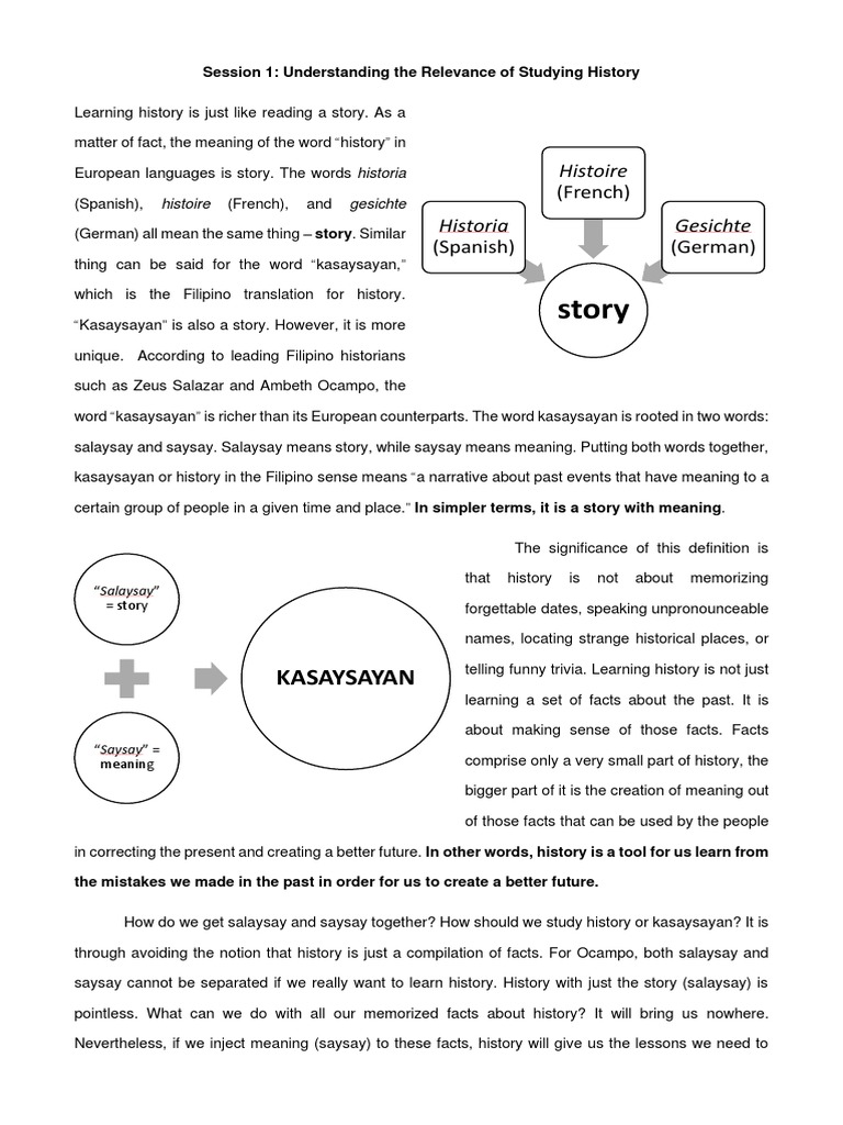 Session 1 Understanding The Relevance of Studying History | PDF