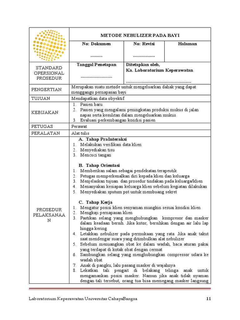 DOPS Metode Nebulizer | PDF