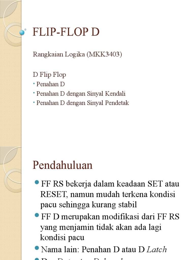 D Flip Flop | PDF