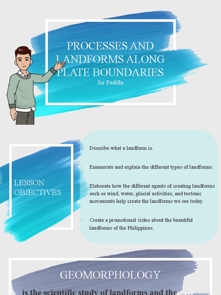 Processes and Landforms Along Plate Boundaries | PDF | Valley | Glacier
