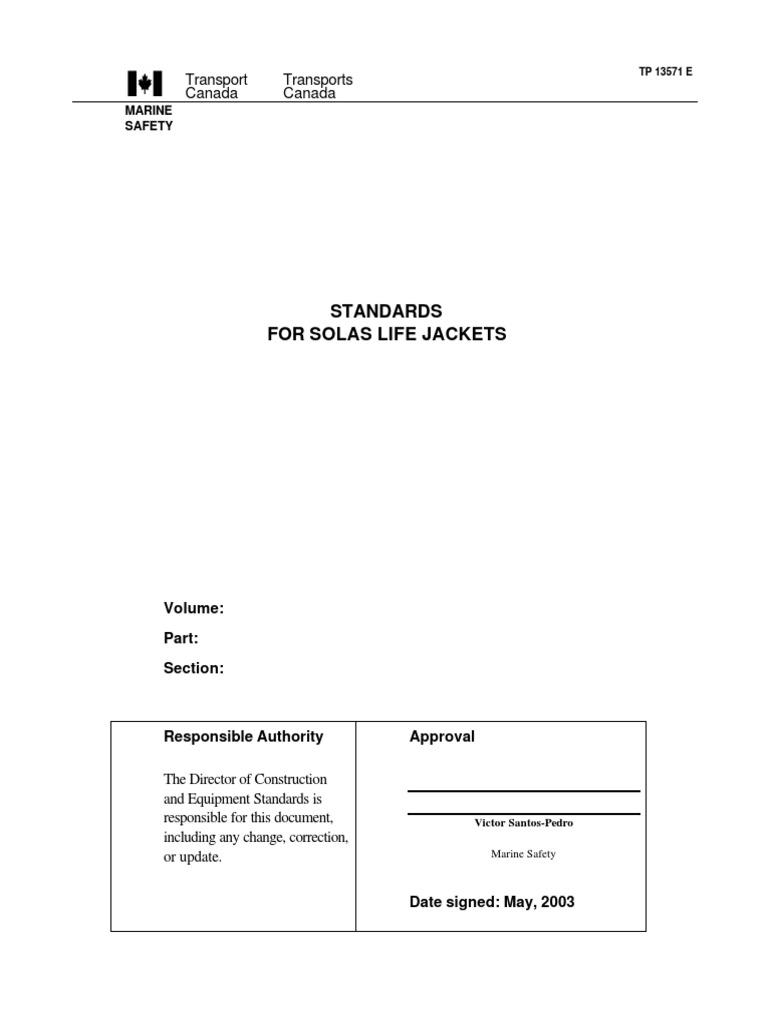 Marking On Lifejackets | PDF | Safety | Manufactured Goods