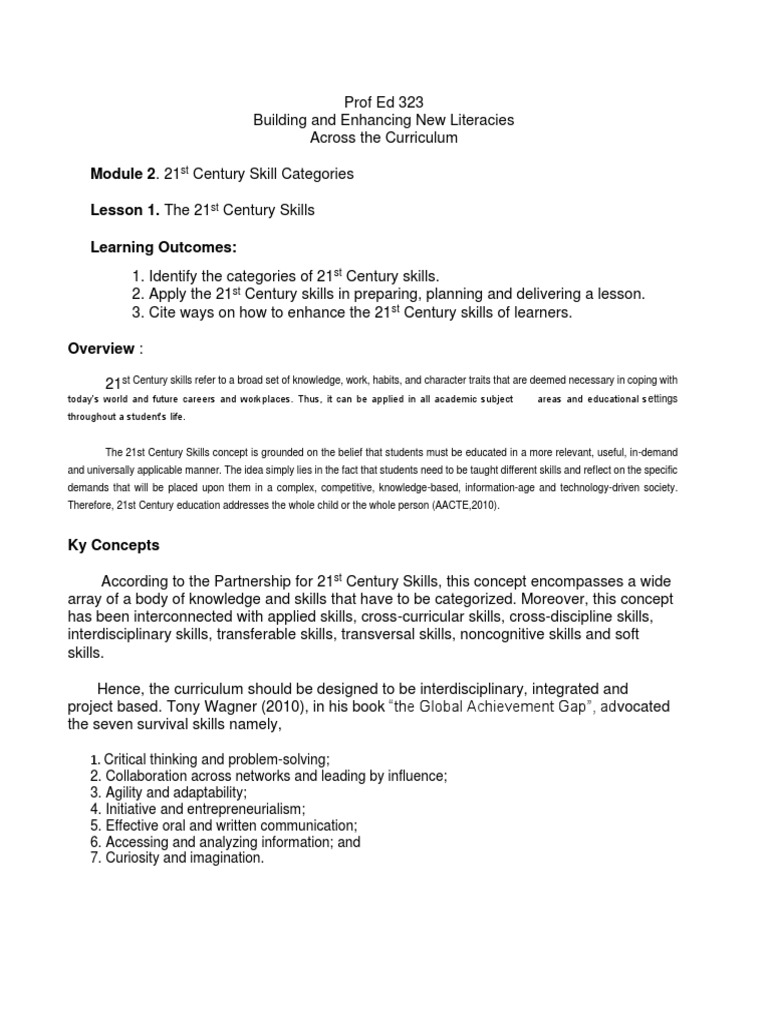 Module 2. Lesson 1 (PEd 323) | PDF | Curriculum | Learning