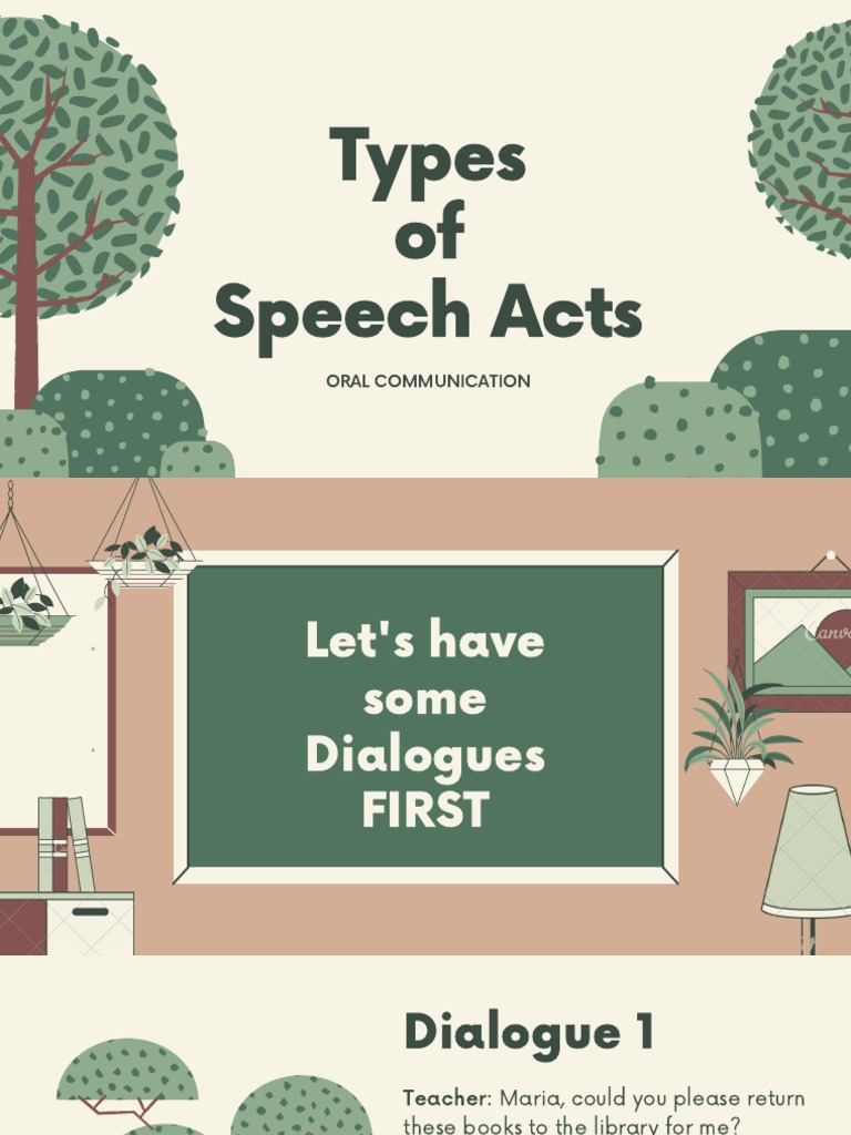 Types of Speech Acts: Oral Communication | PDF | Communication | Human Communication