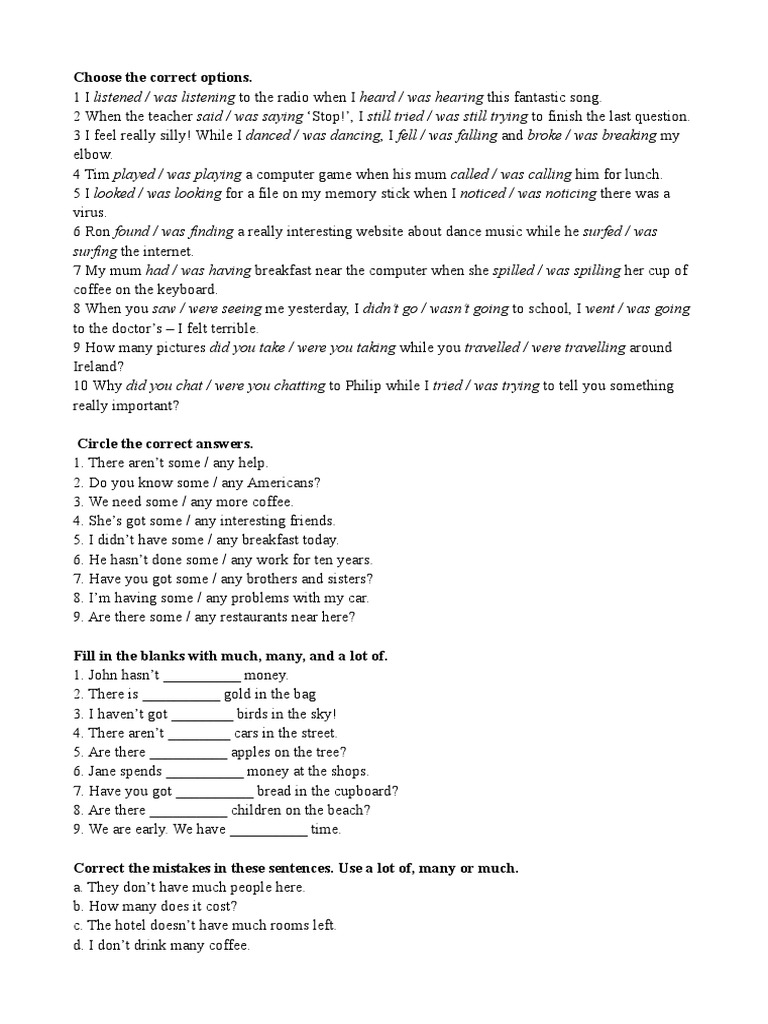 Choose The Correct Options | PDF