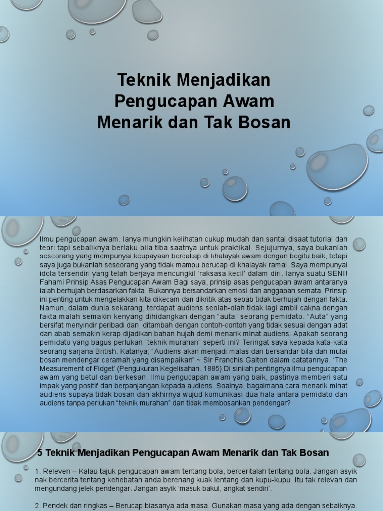Teknik Menarik Pengucapan Awam | PDF | Karier & Perkembangan