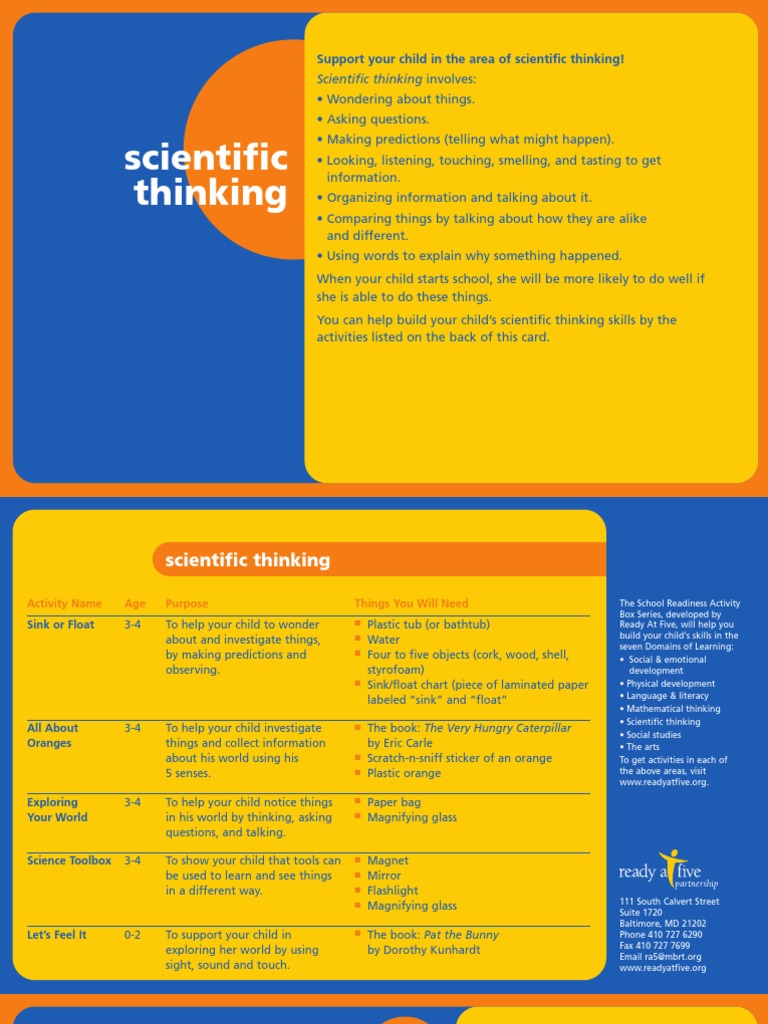 Scientific Thinking | PDF | Scientific Method | Senses