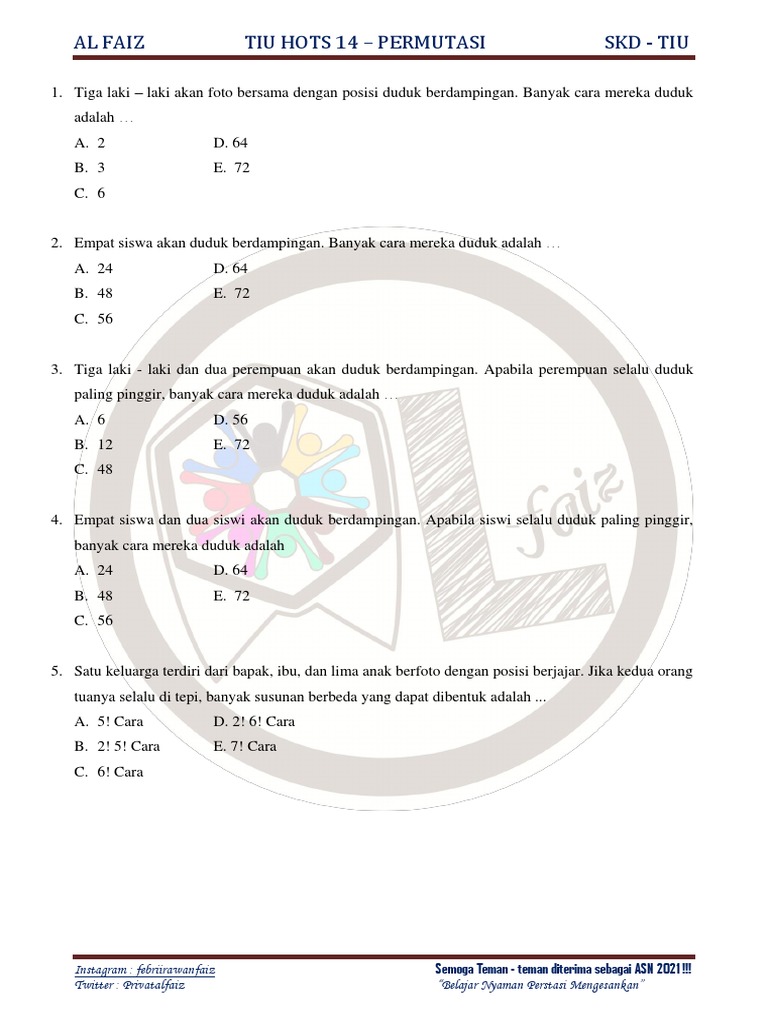 Tiu Hots 14 Permutasi Up | PDF