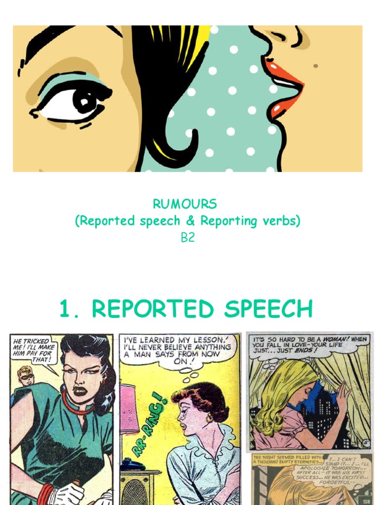 Reported Speech and Reporting Verbs | PDF | Verb | Semantic Units