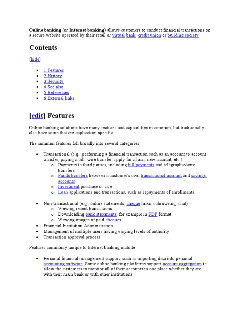 Online Banking (Or Internet Banking) Allows Customers To Conduct ...