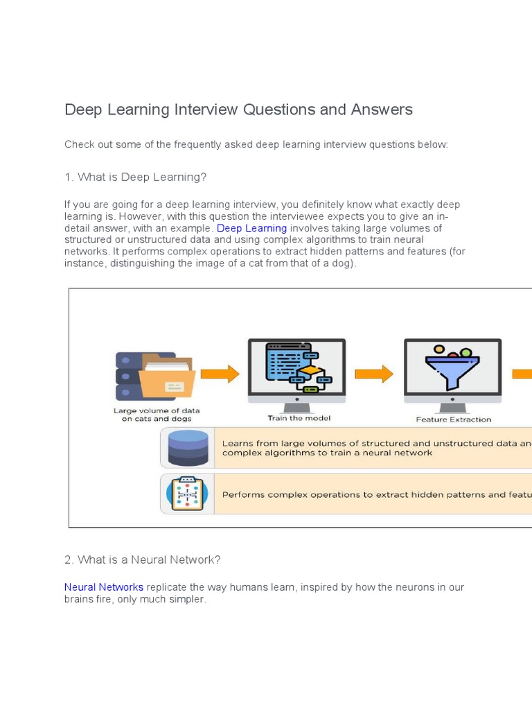 Deep Learning Interview Questions and Answers | PDF | Artificial Neural ...
