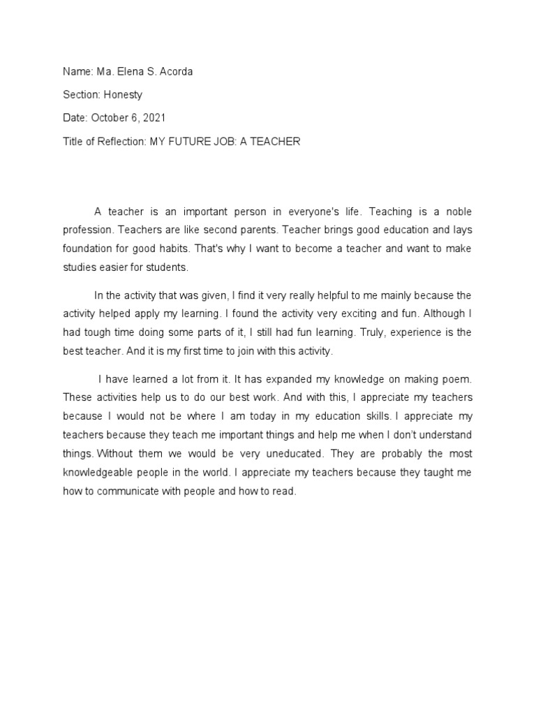 Acorda - Reflection Paper | PDF