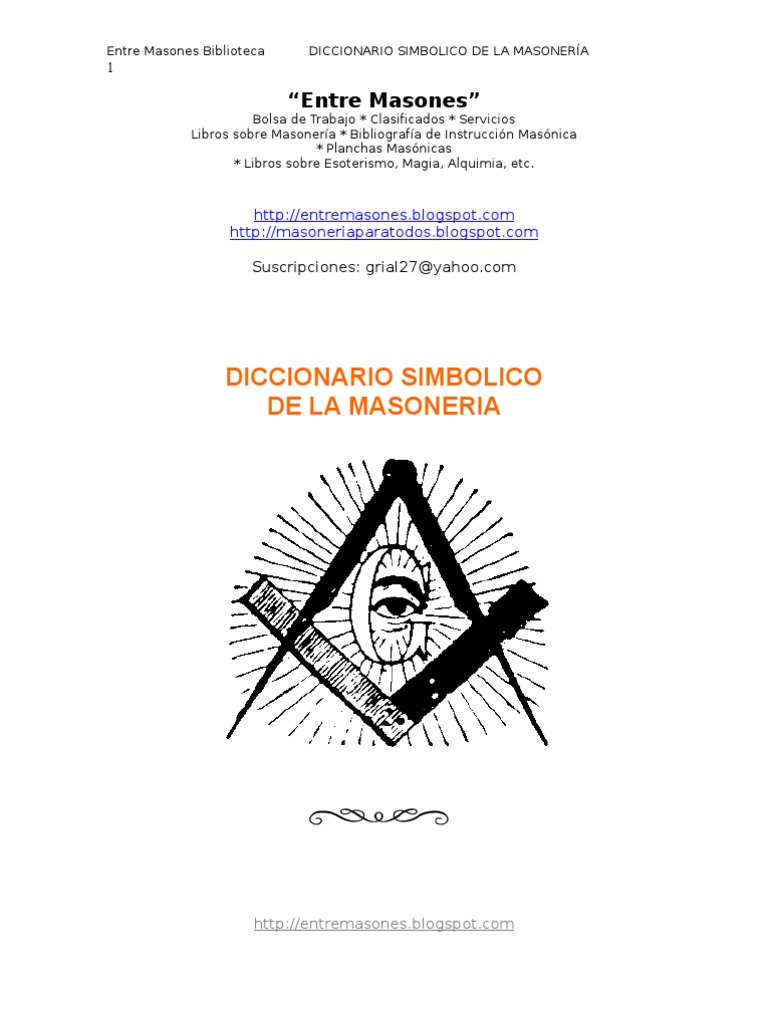Diccionario Simbólico de la Masonería | PDF | Masonería | Los símbolos