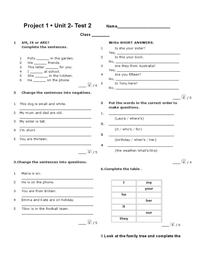 Project 1 Unit 2 Test 2 | PDF
