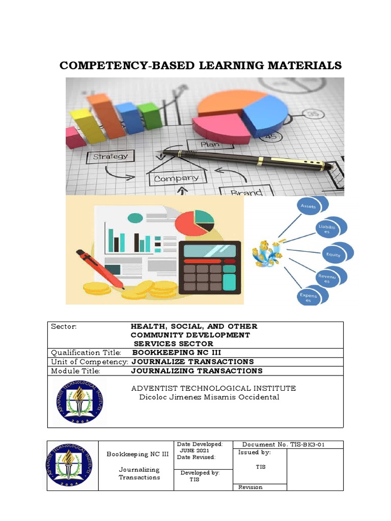 CBLM - Bookkeeping NC III (Aporbo, J) | PDF | Expense | Bookkeeping CBLM - Bookkeeping NC III (Aporbo, J) | PDF | Expense | Bookkeeping