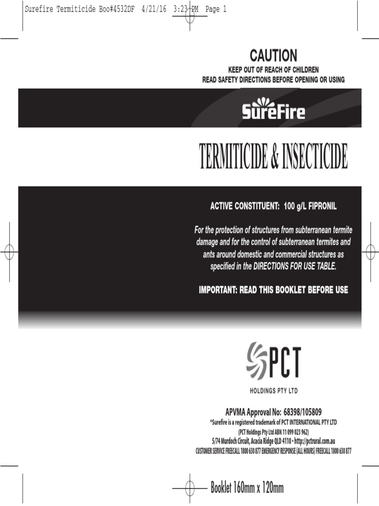 BOOKLET Surefire Termiticide and Insecticide | PDF