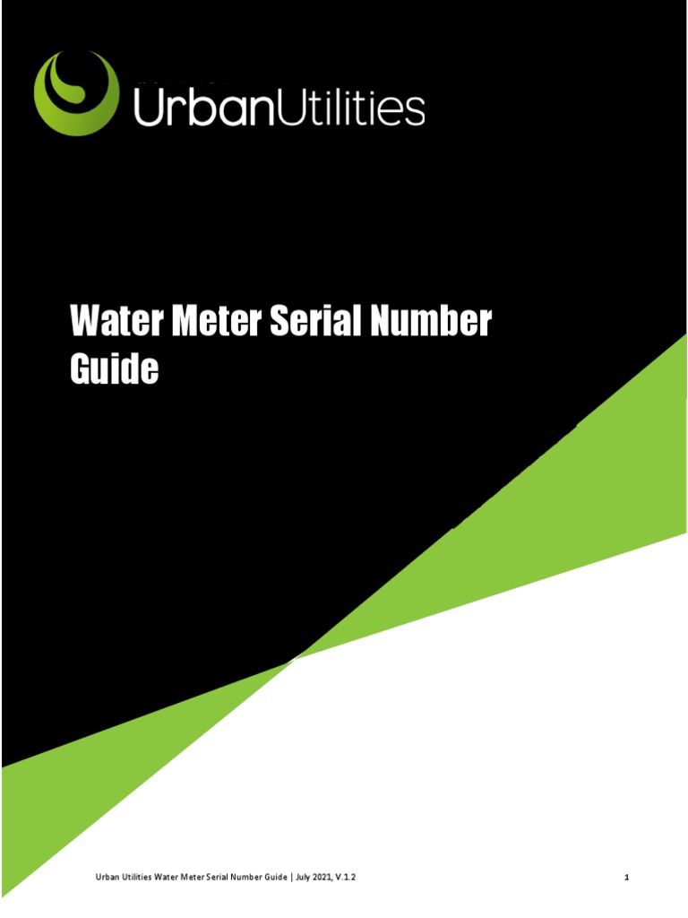 Urban Utilities Water Meter Serial Guide | PDF | Metrology | Hydraulic ...