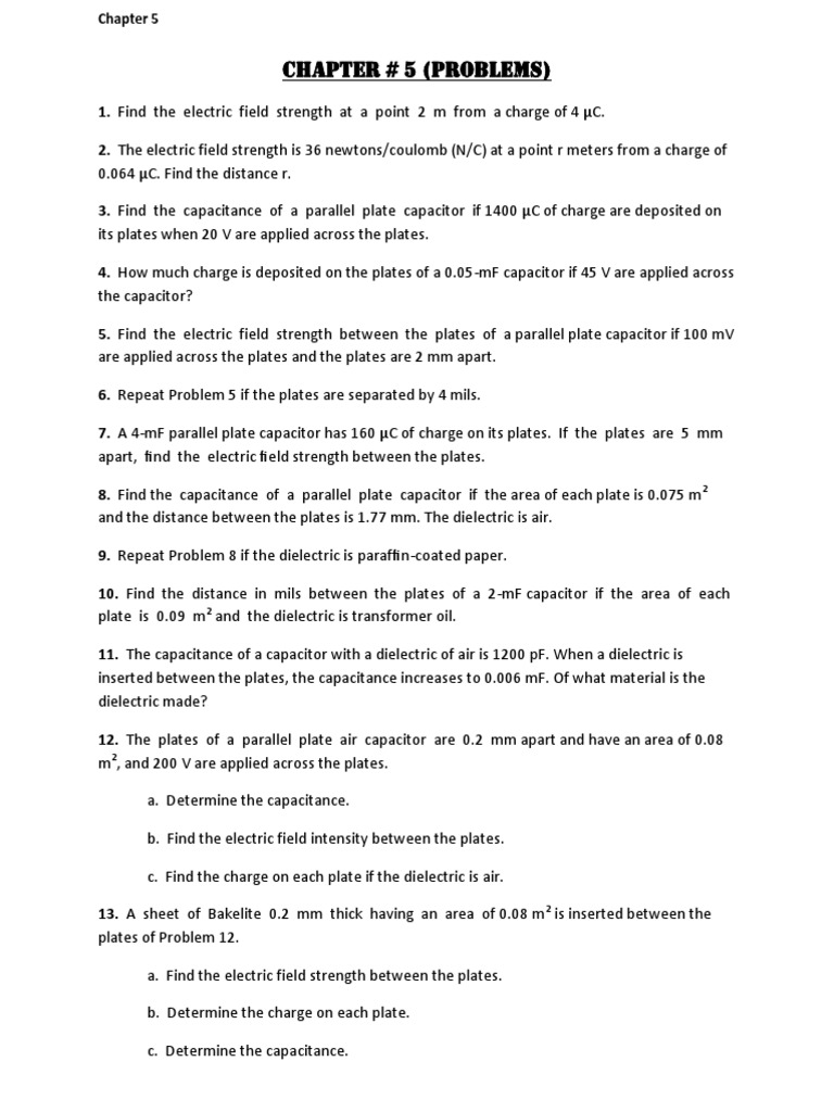Chp01 Capacitors Notes Pdf Capacitor Electrical Network