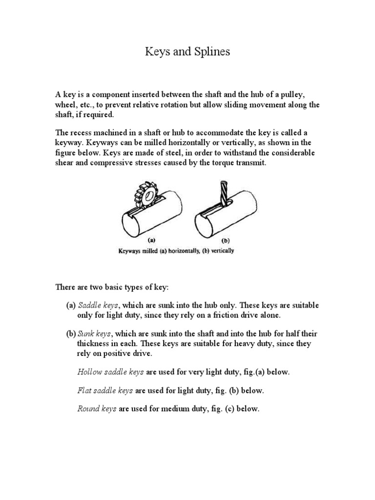 Keys and Splines | PDF