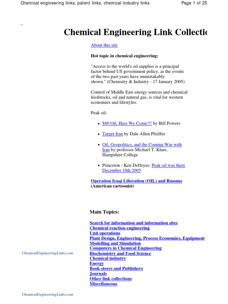 Chemical Engineering Resource Hub | PDF